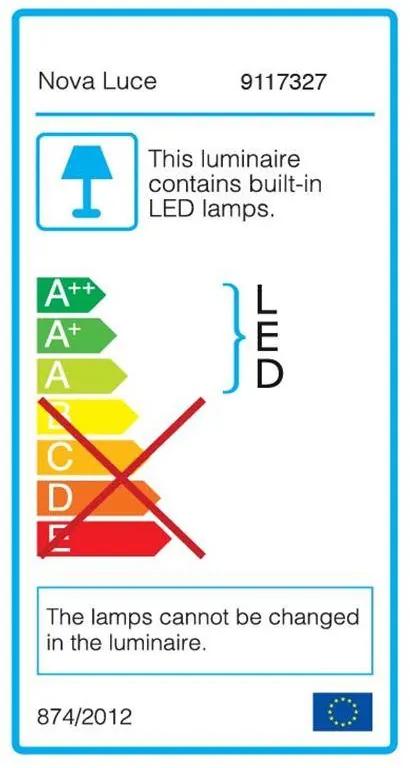 Nova Luce Stojací LED lampa LINE bílá hliník a akryl nastavitelné 27W 3000K