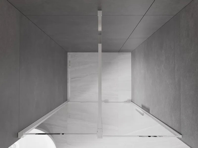 Mexen Velar, posuvné dveře do otvoru 90x200 cm, 8mm čiré sklo, chromová, 871-090-000-01-01