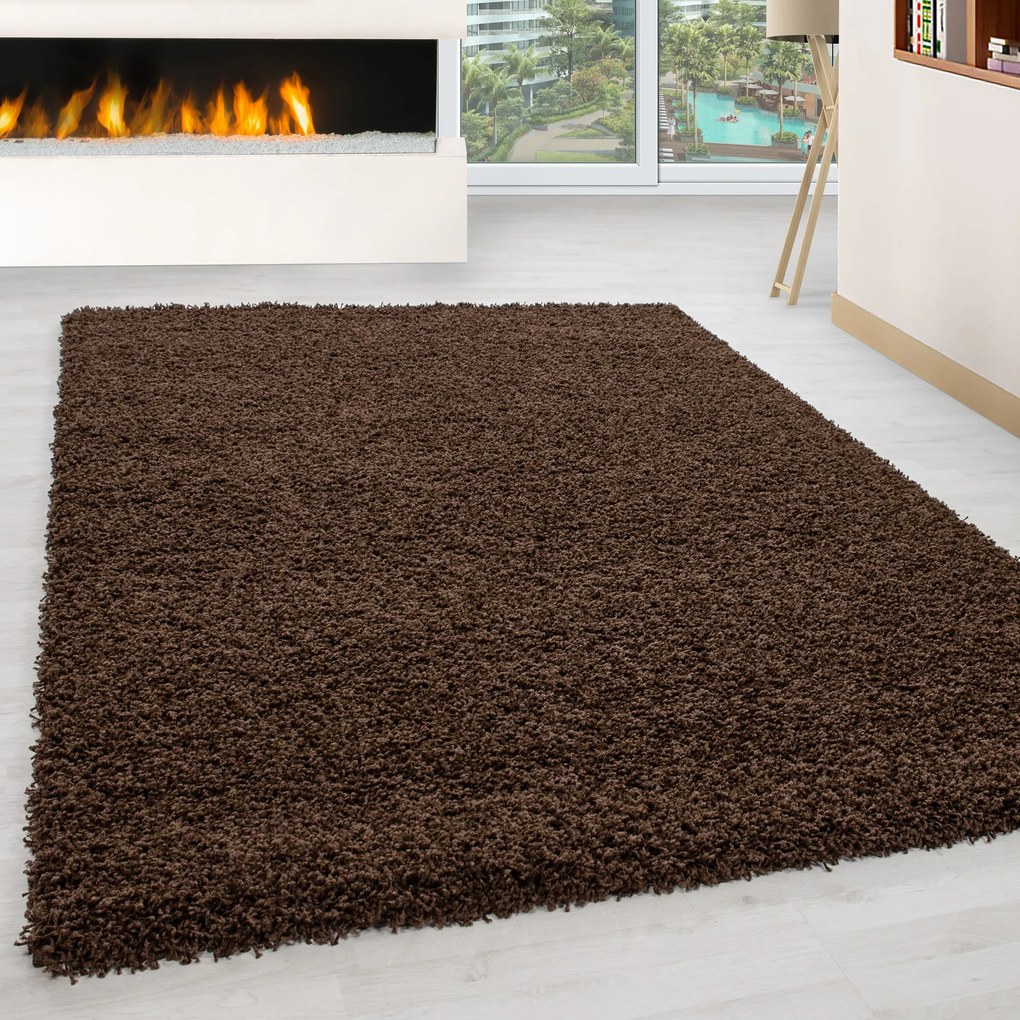 Ayyildiz koberce Kusový koberec Life Shaggy 1500 brown - 80x250 cm