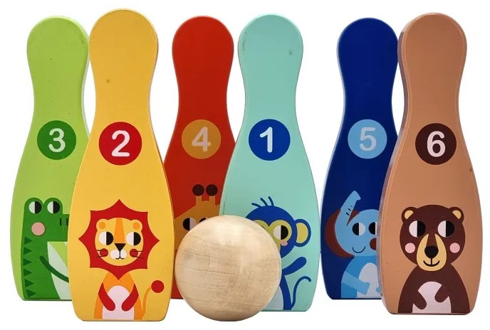Tooky Toy Dřevěný bowling pro děti – zábava a rozvoj motoriky od 3 let