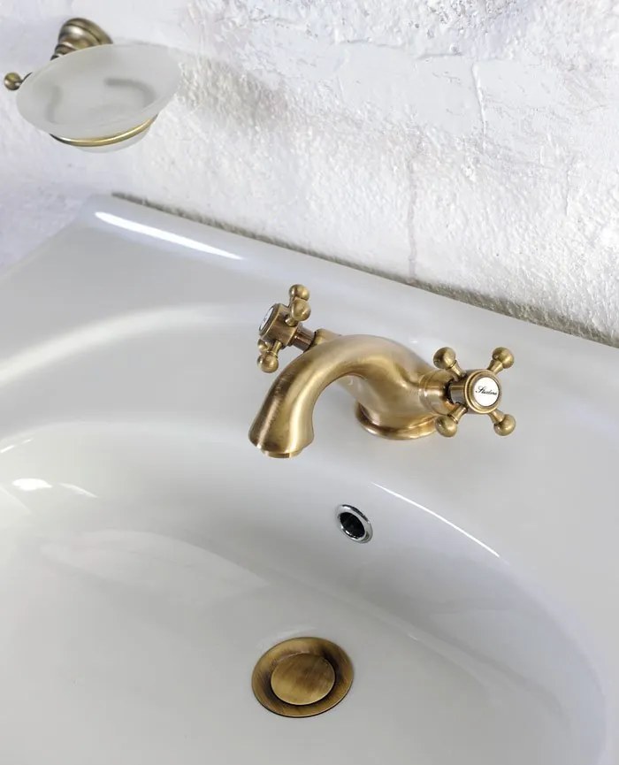 Reitano Rubinetteria Reitano Rubinetteria, ANTEA stojánková umyvadlová baterie s výpustí, bronz, 3176