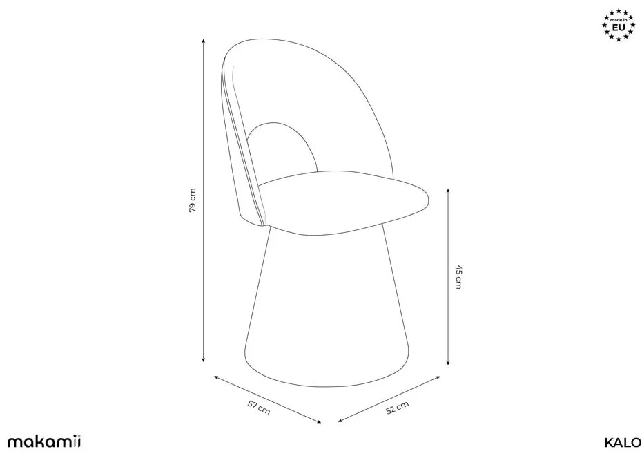 Čalouněné jídelní křeslo v hořčicové barvě Kalo – Makamii