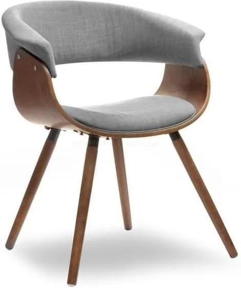 design4life Jídelní židle LENNY šedá-ořech