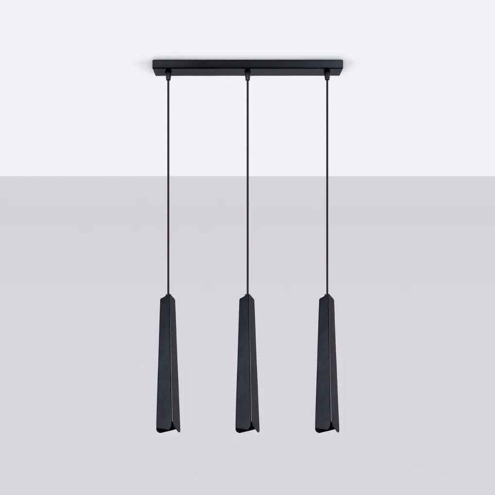 Sollux Lighting Závěsná lampa PRYSM 3L černá