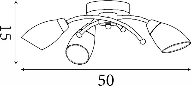 Searchlight 8183-3CC Stropní tříramenny lustr OPERA CHROM &amp; opálové sklo