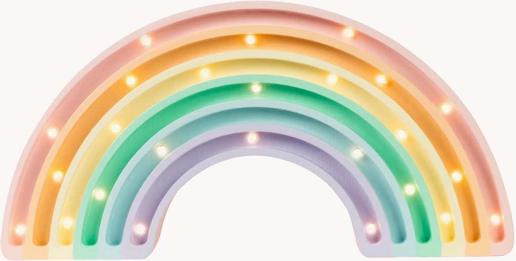 Ručně vyrobená LED lampa do dětského pokoje's funkcí časovače a dálkovým ovládáním Rainbow, stmívatelná