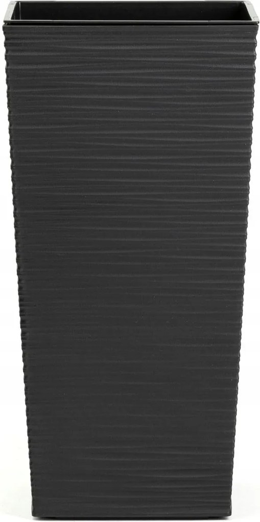 Sada 3 ks květináčů Porto Riflo 57x29,5/46x24,7/36,6x18,9 cm černá