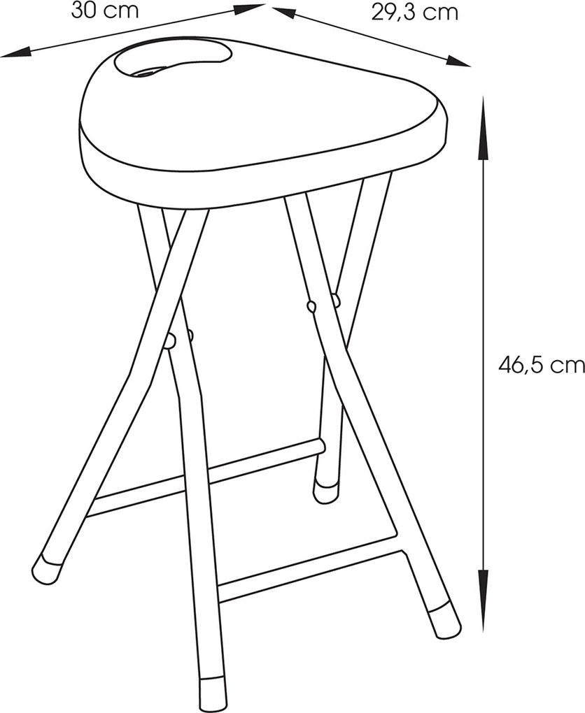 Aqualine, Koupelnová židle 30x46,5x29,3 cm, bílá, CO75