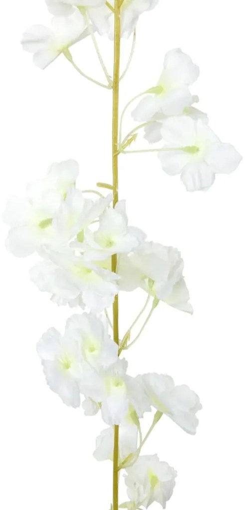Umělé květinové girlandy 6 ks bílé 180 cm