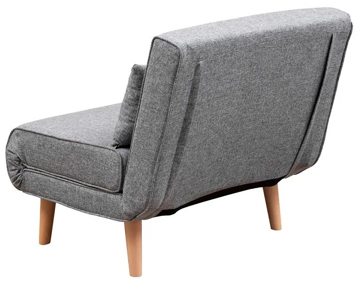 Designové rozkládací křeslo Felicitas světle šedé