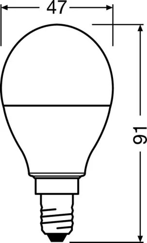LED žárovka E14 OSRAM STAR+ CL P 4,9W (40W) s dálkovým ovladačem RGBW (teplá bílá 2700K) stmívatelná
