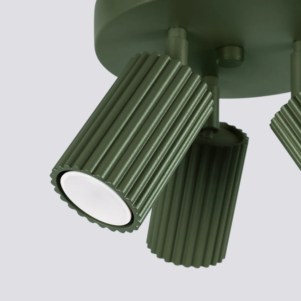 Sollux Lighting Stropní svítidlo KARBON 3P olivově zelené