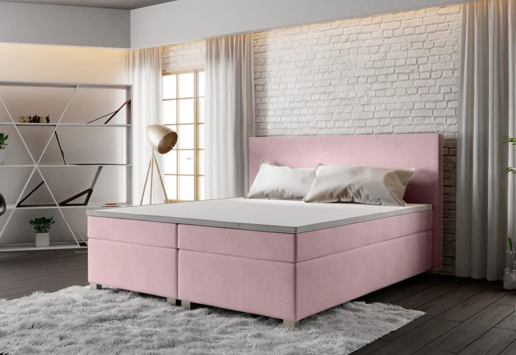 Postel Boxspring SIMPLE + rošt + matrace + topper, 140x200, Cosmic 160