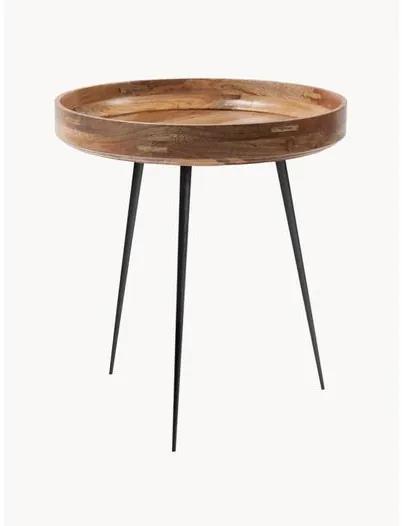 Malý kulatý odkládací stolek z mangového dřeva Bowl