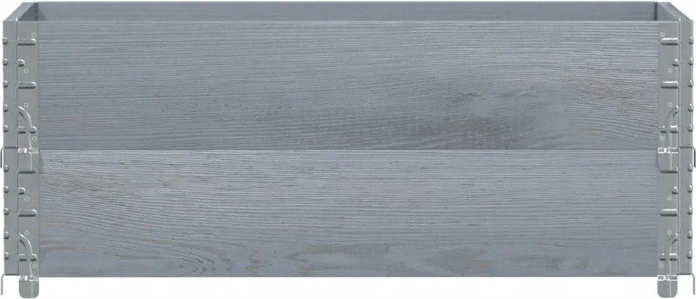 Zahradní truhlík šedý 100 x 50 cm masivní borové dřevo 3295393