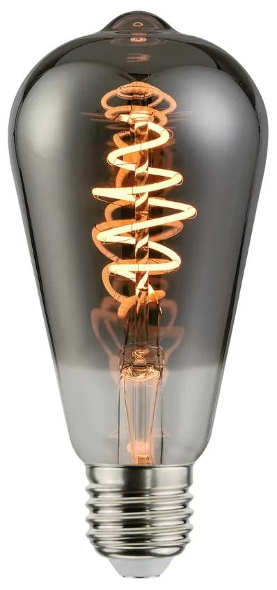 OnaDnes -20% Nordlux Kouřově šedá dekorativní stmívatelná LED žárovka Spiral Deco Edison Smokey E27 4,5W
