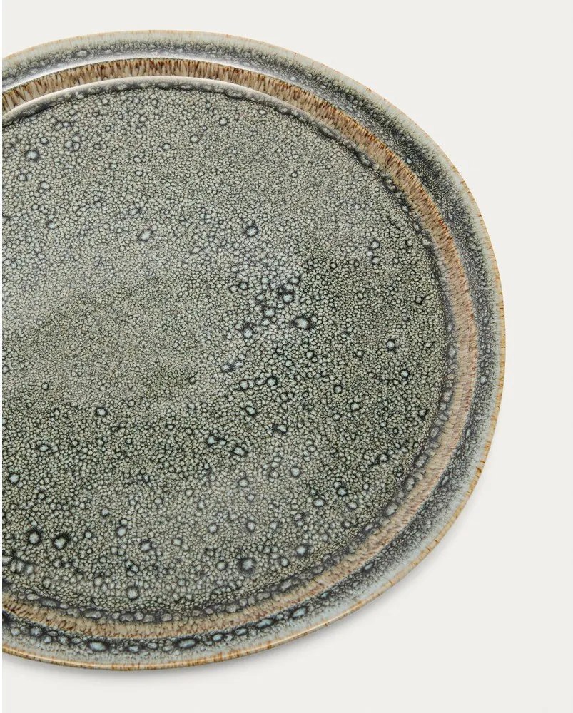 Šedý keramický talíř ø 28 cm Coval – Kave Home