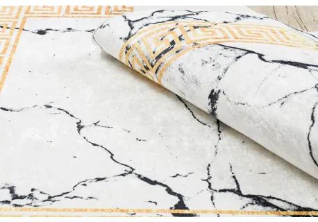 Dywany Luszczow Kusový koberec ANDRE pratelný 1126 Mramor, řecký protiskluz, bílá / zlato Rozměr koberce: 120 x 170 cm