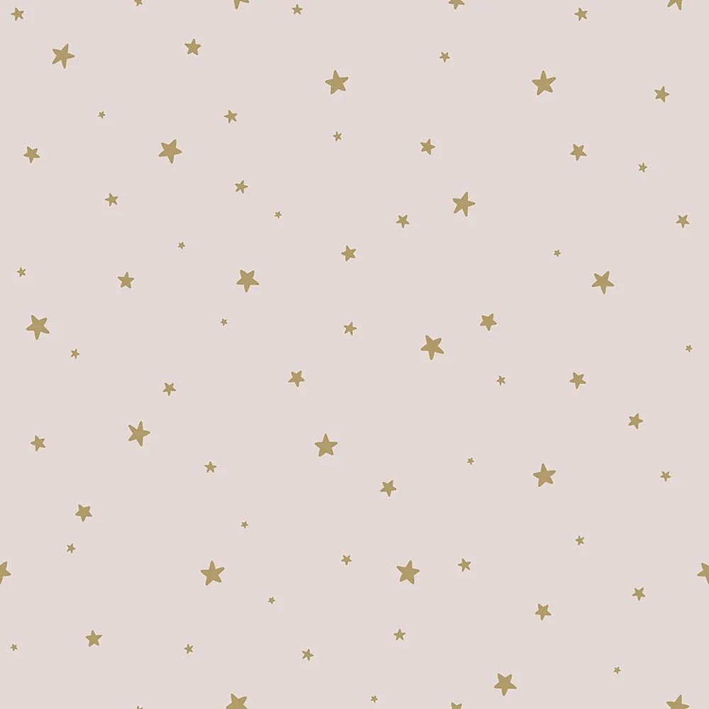 Esta Home Starorůžová vliesová tapeta se zlatými hvězdičkami 139260 rozměry 0,53 x 10,05 m