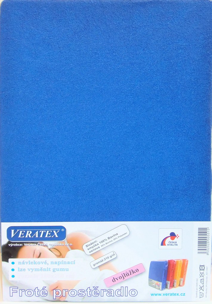 Veratex Froté prostěradlo 160x200/16 cm (č. 3-tm.modrá)  Froté