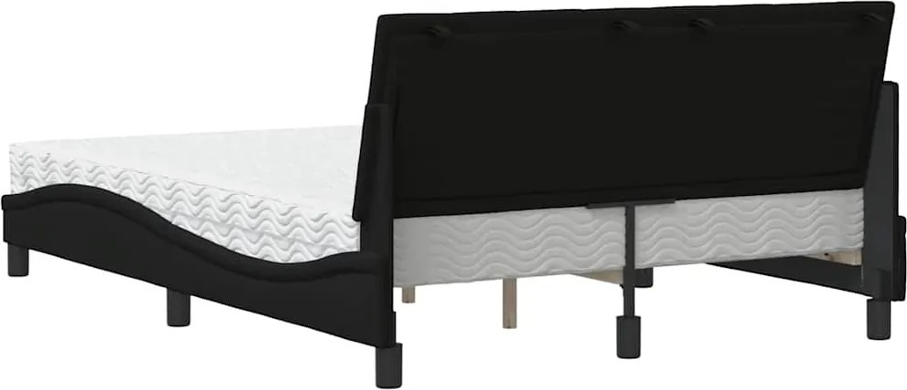 Postel s matrací Hanko černá 120 x 200 cm textil 3310519