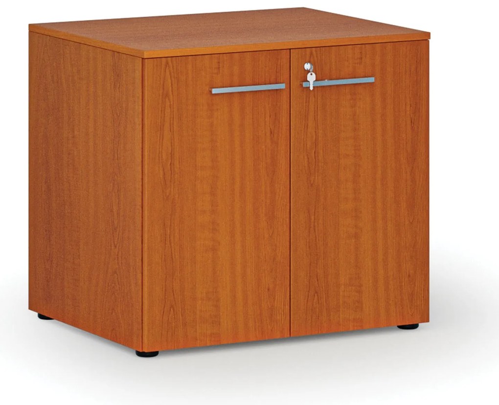 Kancelářská skříň s dveřmi PRIMO WOOD, 800 x 640 x 735 mm, třešeň