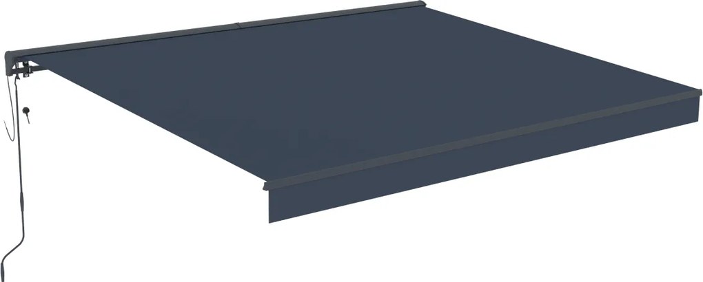 Elektrická markýza s LED osvětlením BestBerg BBSU-EL395CG / 395 x 300 cm / šedá