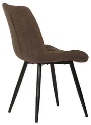 Autronic Moderní jídelní židle Židle jídelní, hnědá látka, nohy černý kov (CT-382 BR2)