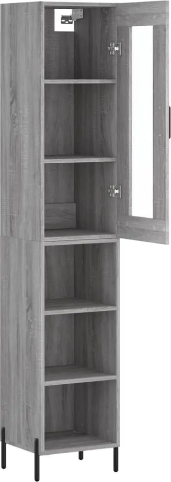 Skříň highboard šedá sonoma 34,5 x 34 x 180 cm kompozitní dřevo 3199375