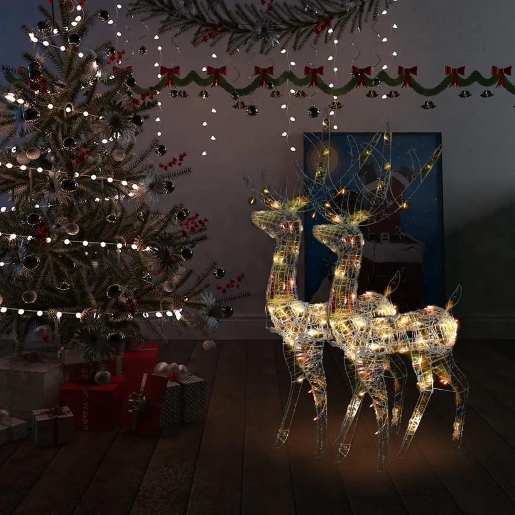 vidaXL Vánoční dekorace akryloví sobi 2 ks 120 cm teplé [3154342] Barva: Studená bílá