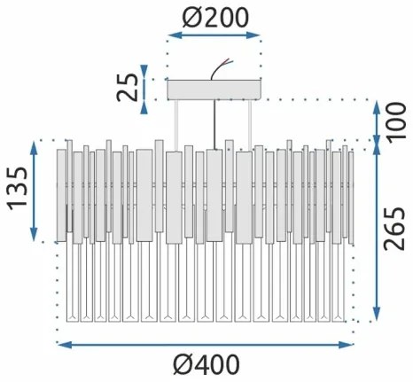 Stropní svítidlo APP1100-4CP zlaté