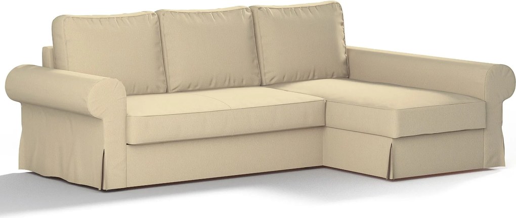 Potah na pohovku IKEA Backabro rozkládací se šezlongem barva krémová látka lesklé, pletený vzor