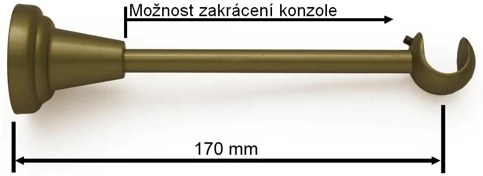 GARNÝŽE-HEBR Garnýž Koule antik zlatá jednoduchá 480 cm