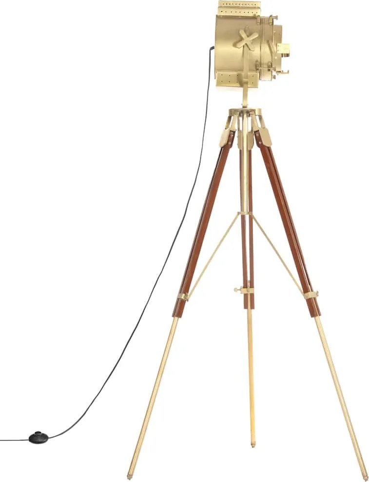 Stojací lampa na stativu masivní mangovníkové dřevo 193 cm 286204