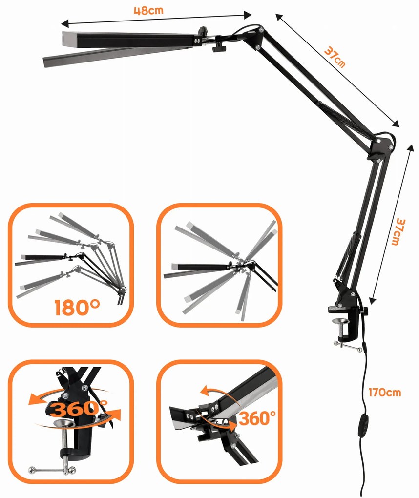 BERGE Stolní lampa LED 8W - DUBLIN