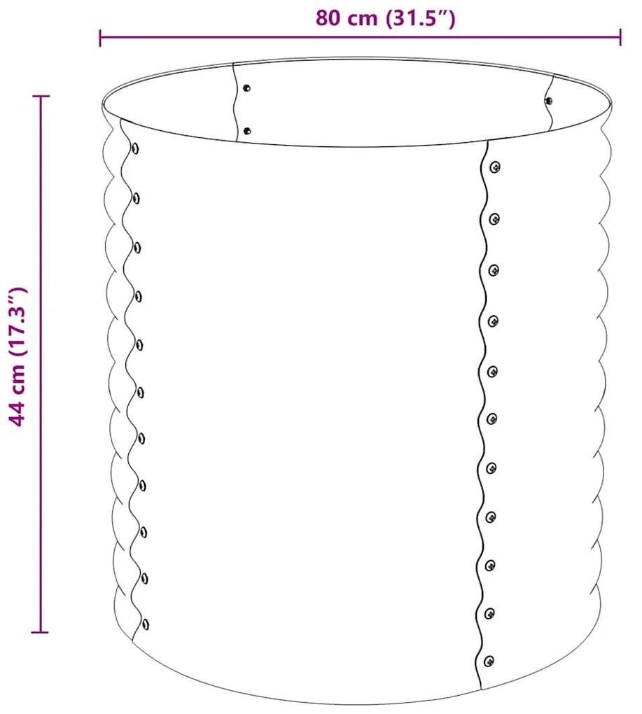 vidaXL Marketos Vyvýšený záhon 80 x 80 x 81 cm pozinkovaná ocel stříbrný