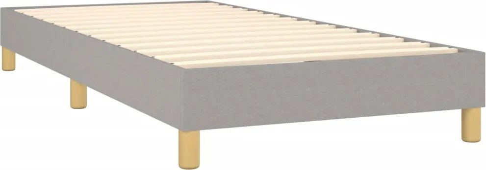Box spring postel s matrací a LED světle šedá 80x200 cm textil 3133669