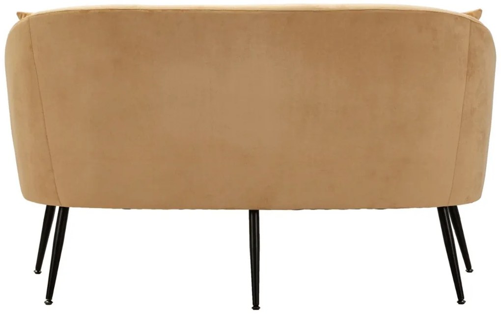 Designová pohovka Caerwyn 137 cm hnědá / černá