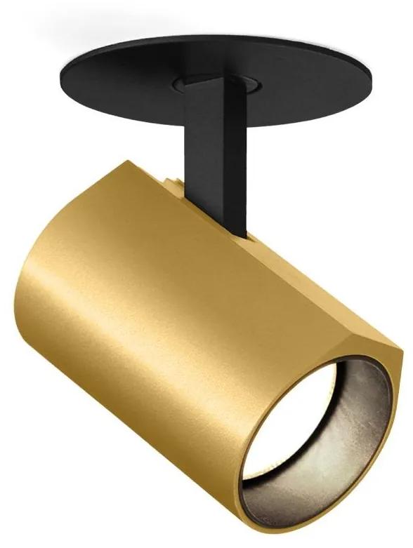 Wever Ducré 166161K3 Ceno 1.0, černo-zlatá zápustná stropní bodovka, 1x7,9W LED 2700K, délka 5,5cm