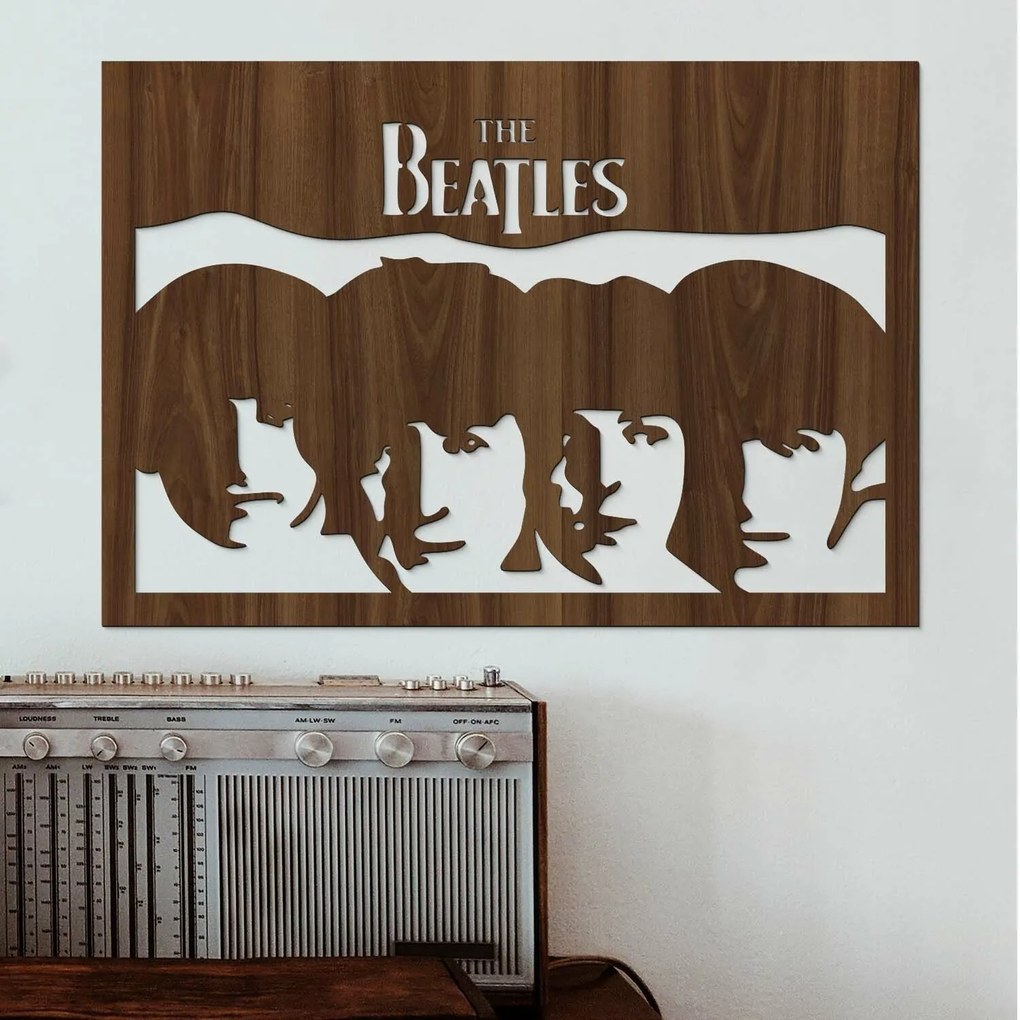 DUBLEZ | Dřevěný obraz na stěnu - The Beatles