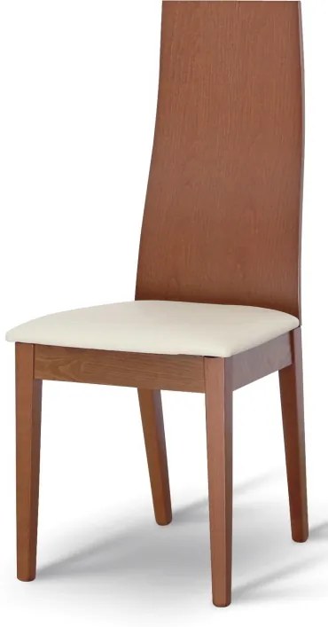 jídelní židle Tempo Kondela Fela, třešeň / ekokůže bílá