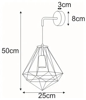 Nástěnné svítidlo K-4814 z řady GOLD