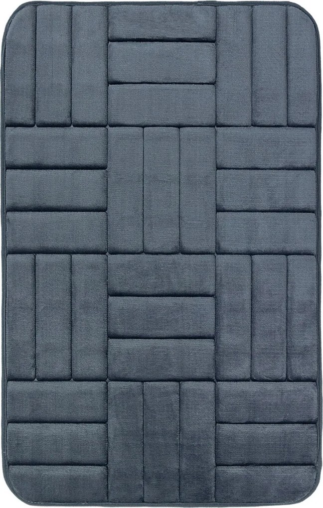 BO-MA, Protiskluzová koupelnová předložka 3D 667 dark grey, 50x80, šedá, koupelna