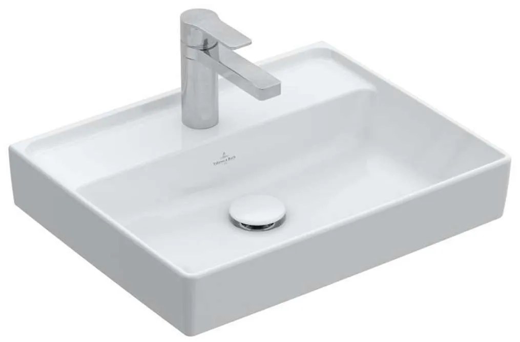 Villeroy & Boch Collaro - Umývátko 50x40 cm, bez přepadu, 1 otvor pro baterii, alpská bílá 43345101