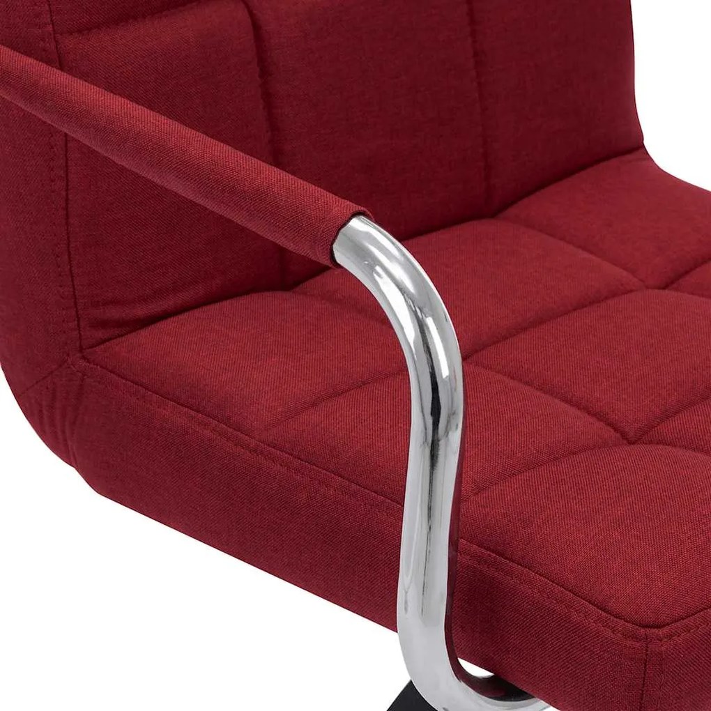 Barové židle 2 ks vínové textil 283427
