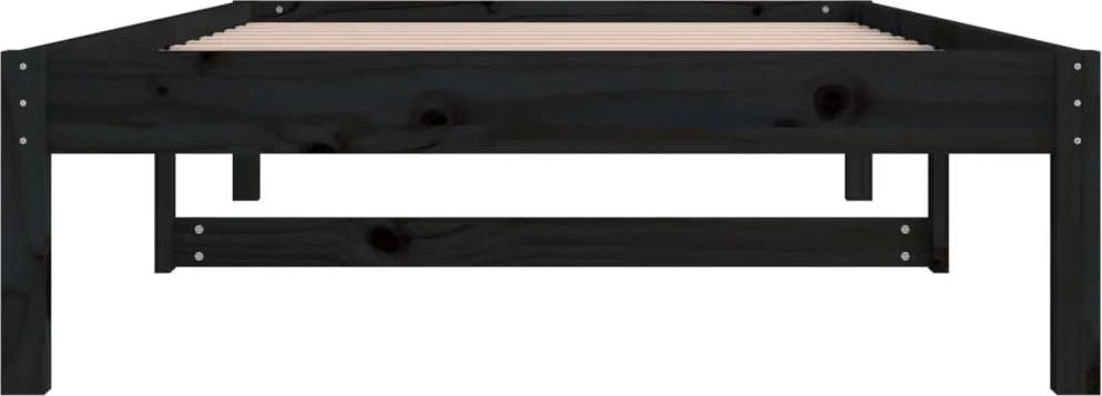 vidaXL Válenda 90 x 200 cm masivní borové dřevo [820416] Barva: Černá