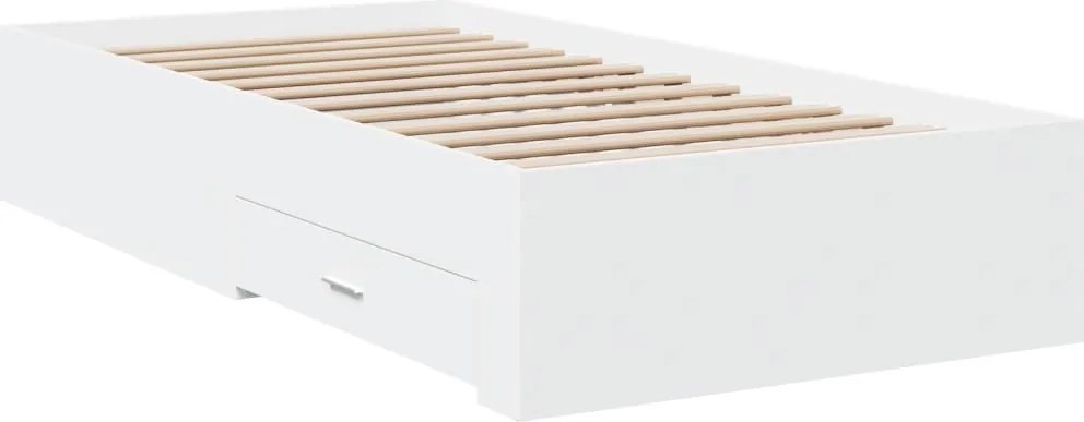 Rám postele se zásuvkami bílý 90 x 200 cm kompozitní dřevo 3280426