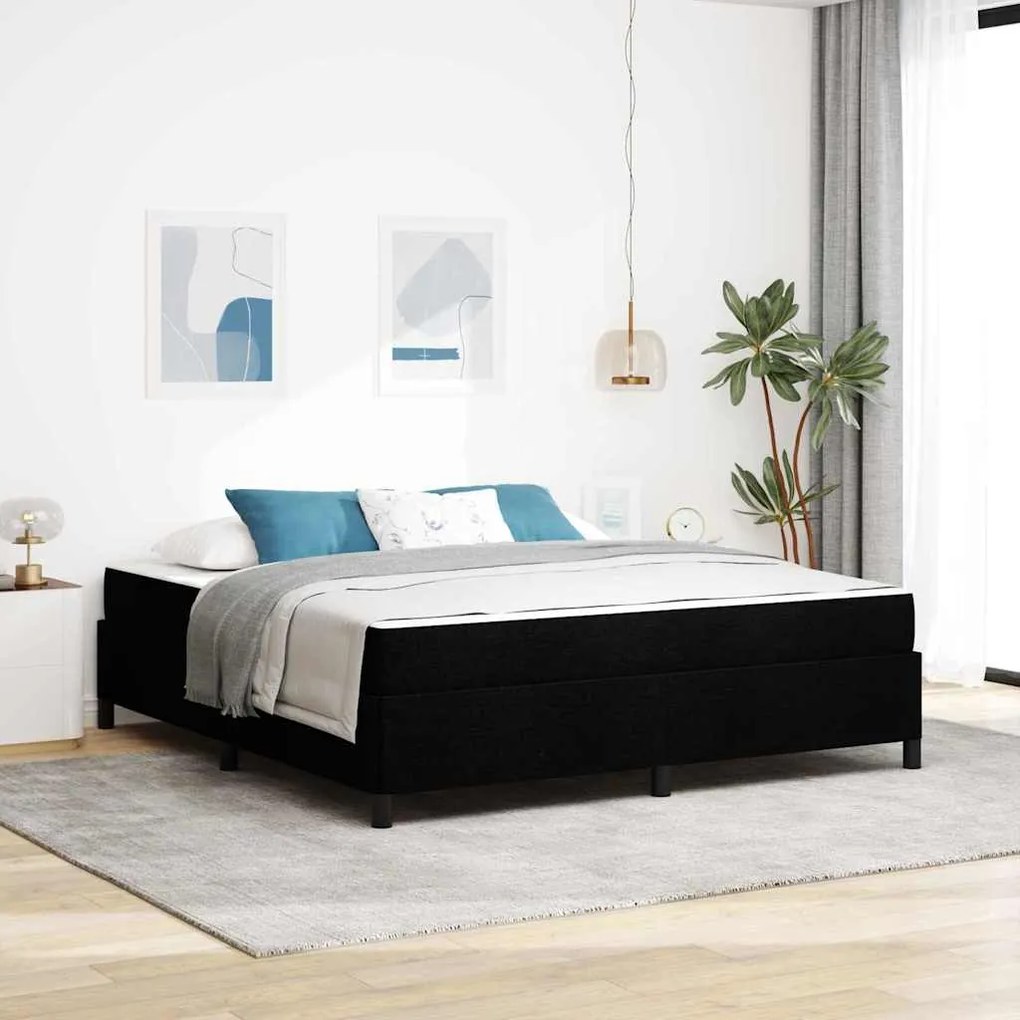 Postel s boxspringem Černá 180 x 200 cm textil 3398880