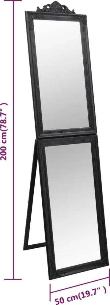 vidaXL Volně stojící zrcadlo 50 x 200 cm [351531] Barva: Černá