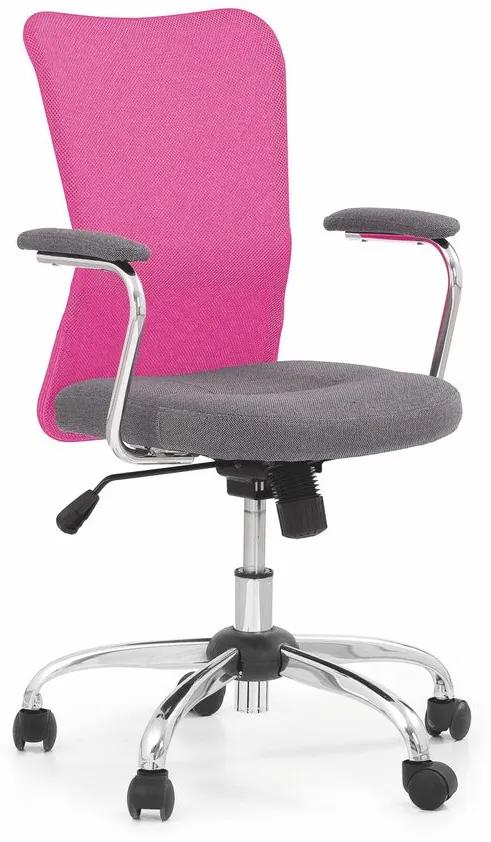 Halmar Dětská síťovaná židle Andy - růžová